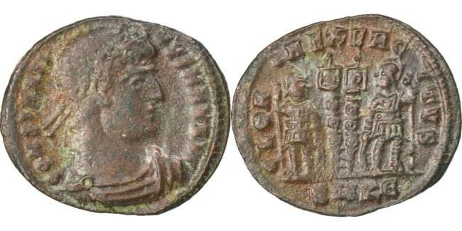 Nummus Cyzicus Coin, Constantine I, Kyzikos, Copper, Cohen:254 EF(40-45 ...