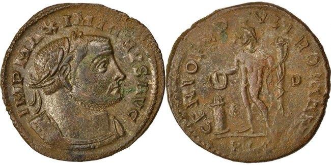 Follis Coin, Maximianus, Copper, Cohen:198 AU(50-53) | MA-Shops