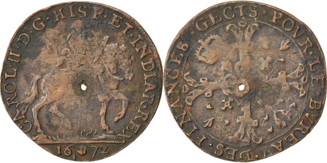Token Jeton, Spanish Netherlands, Copper, Feuardent:14003 EF(40-45 ...