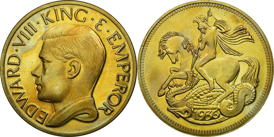 United Kingdom Medaille 1936 Gold coloured copper MS(63) | MA-Shops