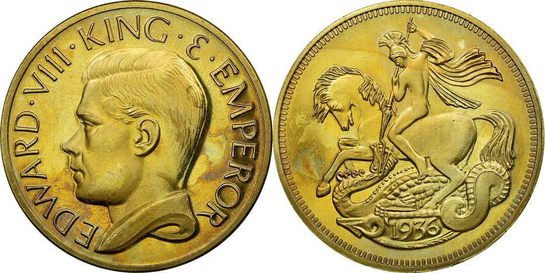 United Kingdom Medaille 1936 Gold coloured copper MS(63) | MA-Shops