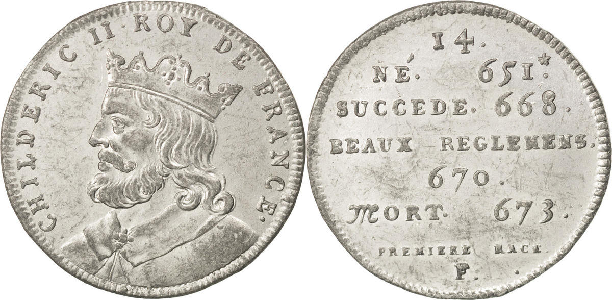 France Medal Childéric II, History, Tin AU(50-53) | MA-Shops