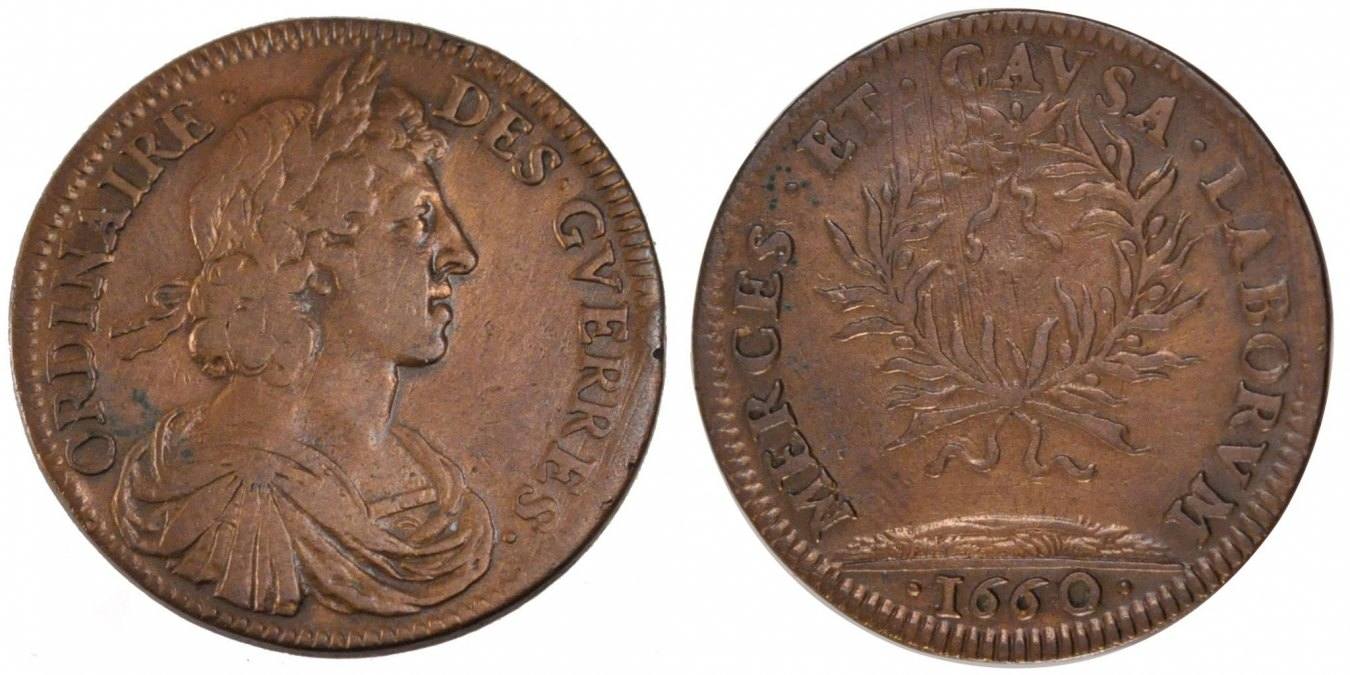 France Token 1660 Royal, Copper, Feuardent:426 EF(40-45) | MA-Shops