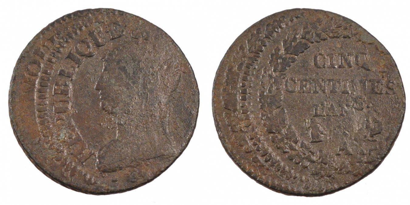 France 5 Centimes Coin, Paris, Copper, Gadoury:126 VF(30-35) | MA-Shops