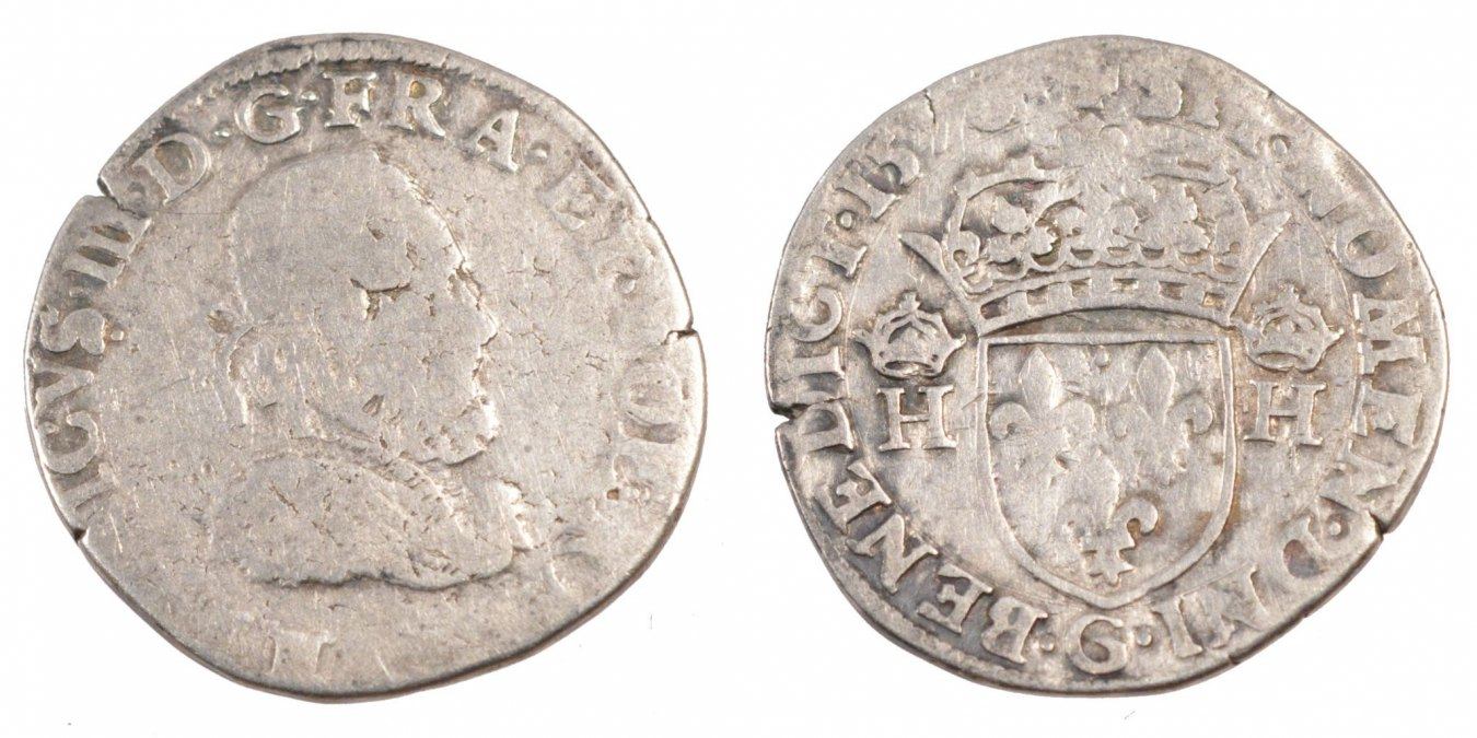 France Teston 1576 Poitiers Coin, Poitiers, Silver, Duplessy:1126 VF(20 ...