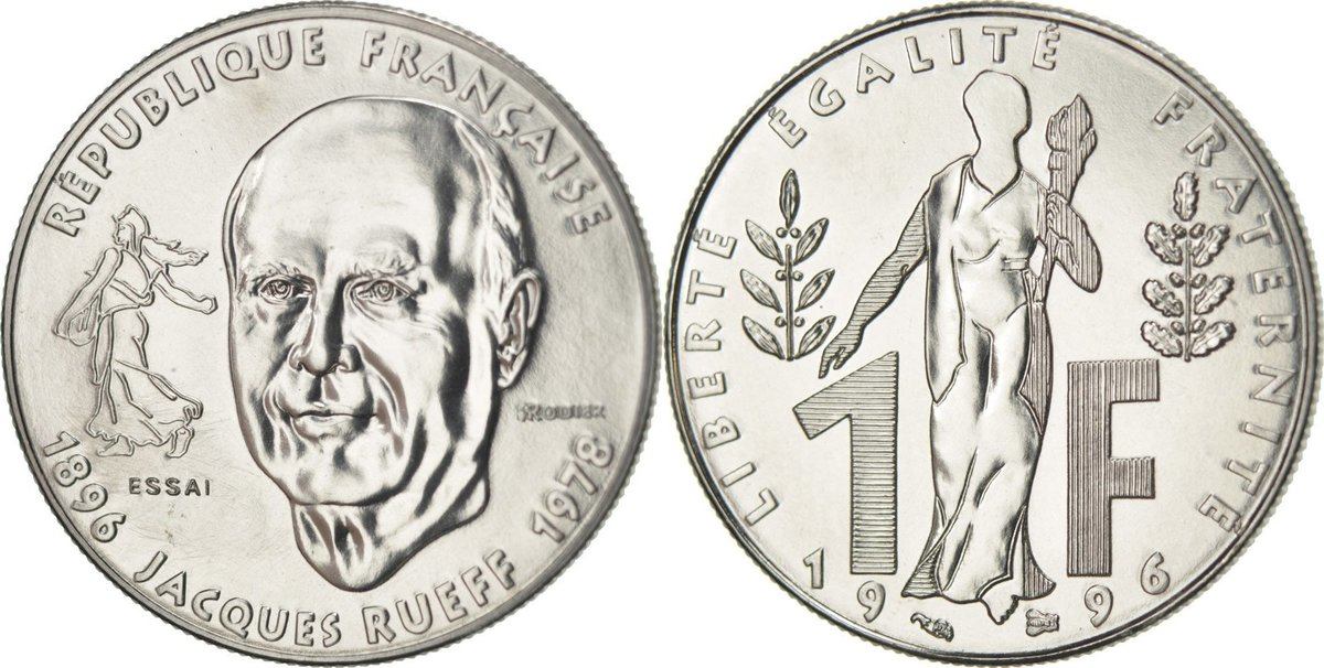 France 1 Franc 1996 Coin, Nickel, Gadoury:481 MS(65-70) | MA-Shops