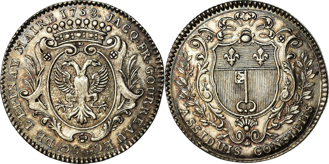 France betaalpenning 1758 Anjou, Noblesse, Jacques-François Gourreau ...