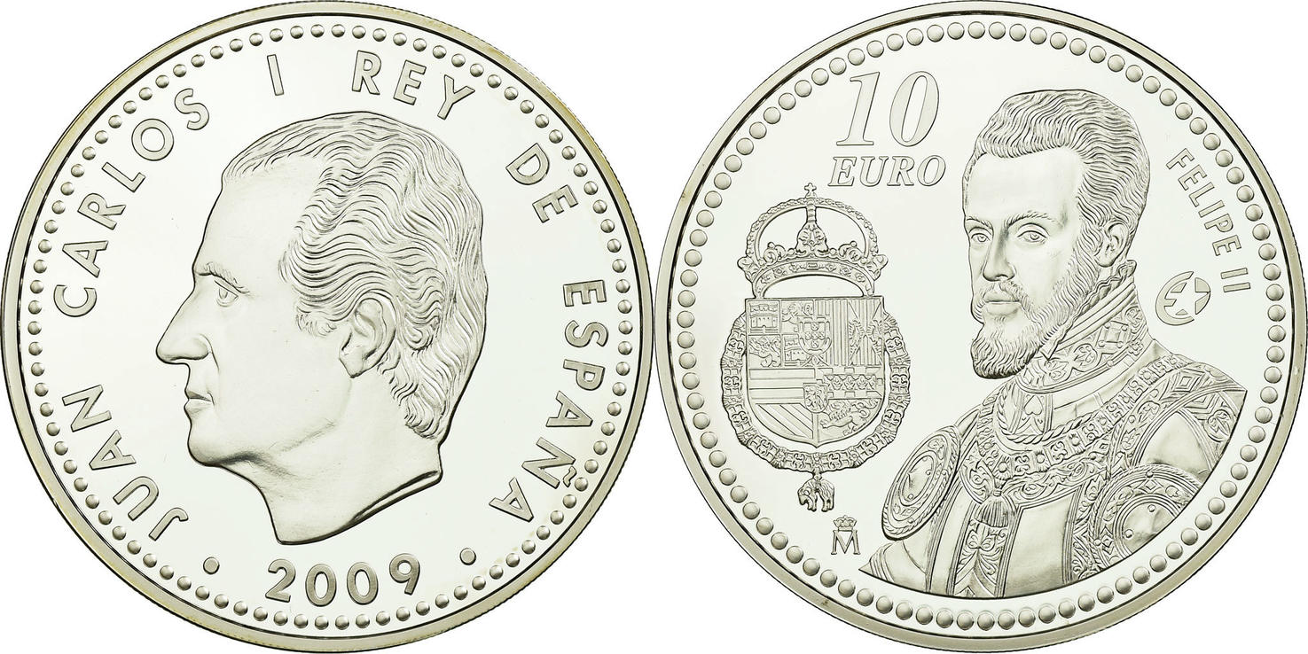 Spain 10 Euro 2009 Madrid Silver, KM:1214 MS(65-70) | MA-Shops