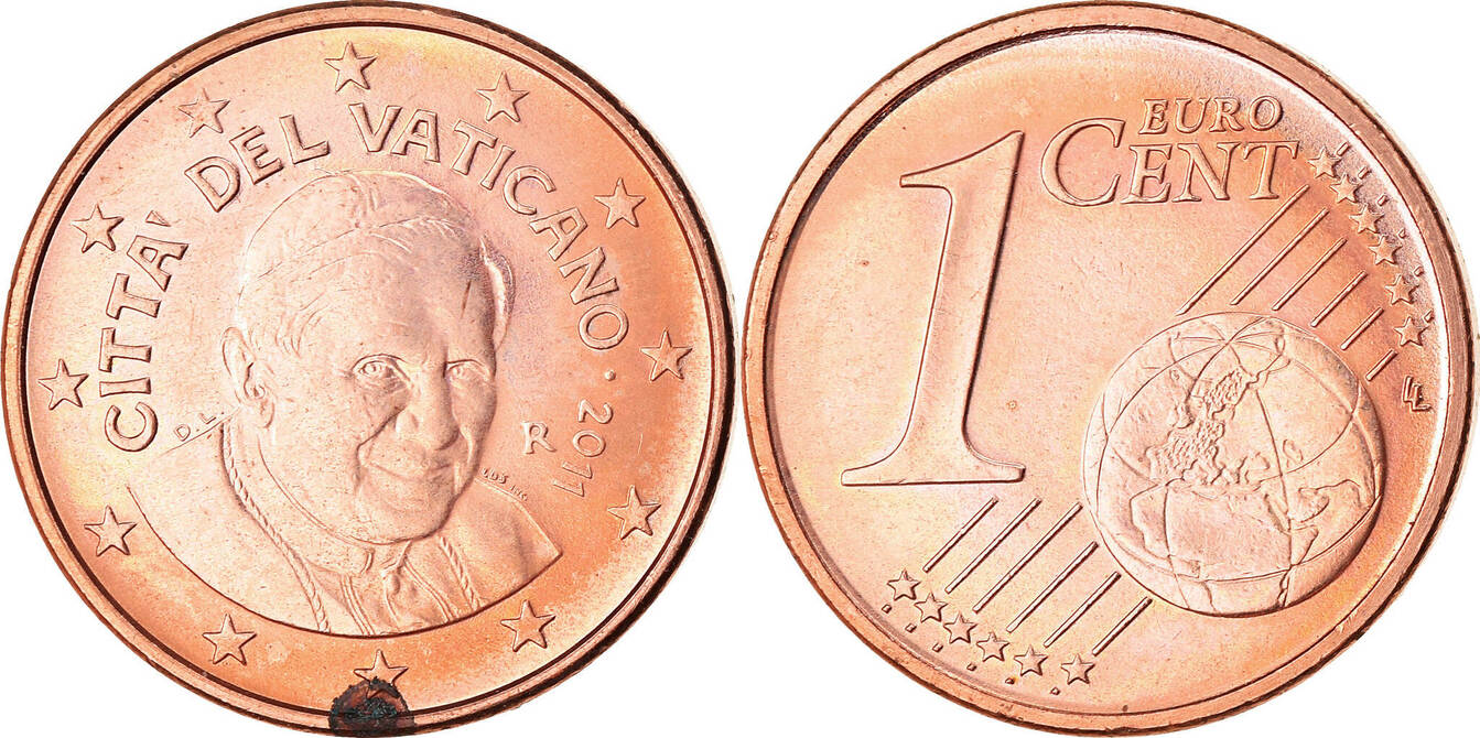 VATICAN CITY Euro Cent 2011 R BU, Copper Plated Steel, KM:375 MS(60-62 ...