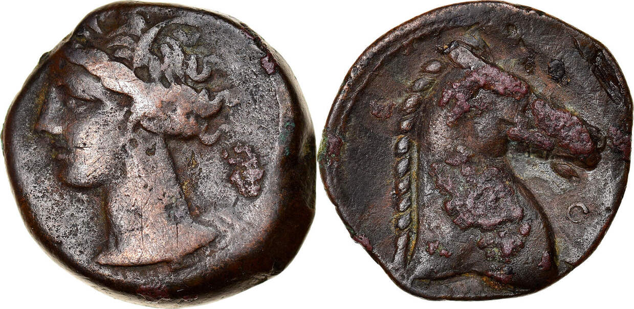 Bronze Unit Coin, Carthage, Tanit, Bronze EF(40-45) | MA-Shops