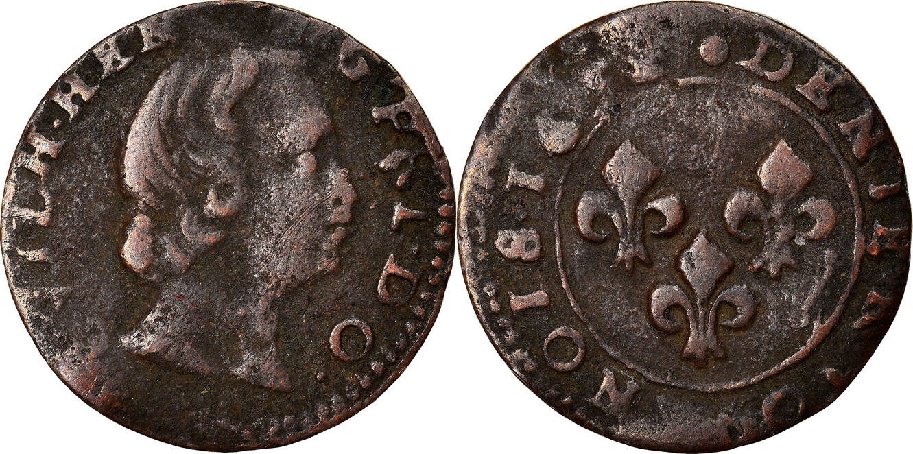 France Denier Tournois 1652 Orange Coin, ORANGE, Guillaume-Henri ...