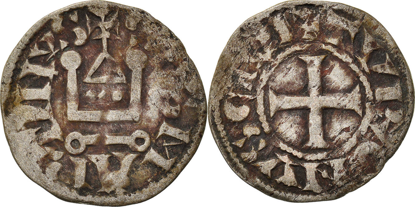 France Denier 1150-1200 Saint-Martin de Coin, Touraine, Saint-Martin de ...