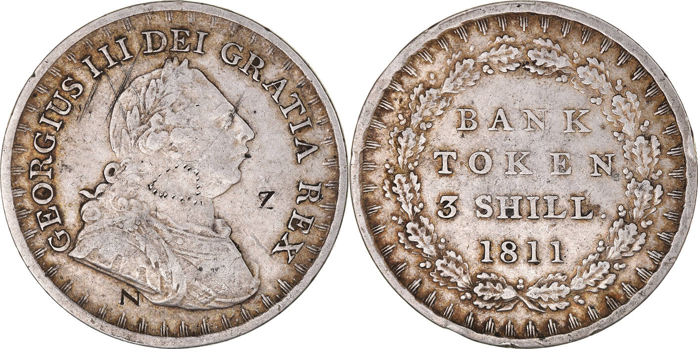 Great Britain 3 Shilling 1811 London Coin, George III, London, Bank ...