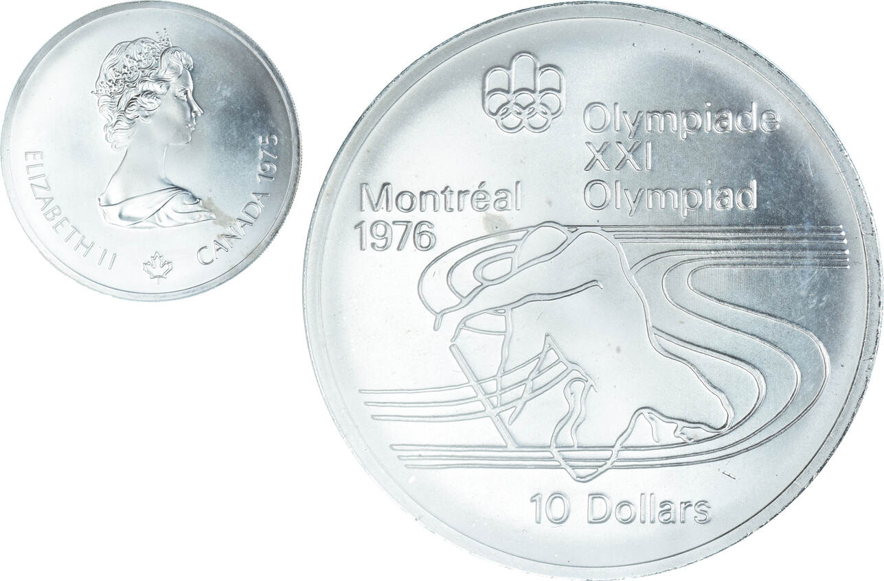 Canada 10 Dollars 1975 Coin, Elizabeth II, Canoeing, Silver MS(65-70 ...