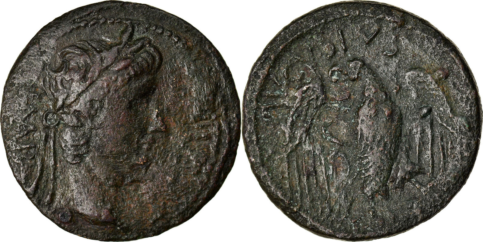 Quadrans Coin, Augustus, Gallic imitation, Bronze, RIC:227 EF(40-45 ...