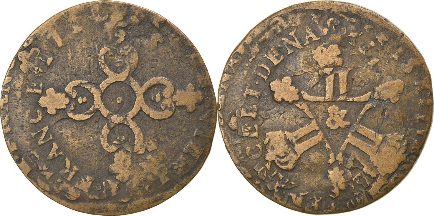 France 6 Deniers 1710 Aix Coin, Louis XIV, Six deniers dits « dardenne ...