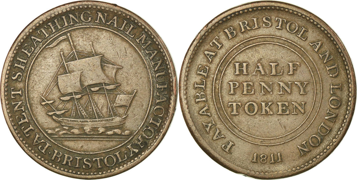 Great Britain Halfpenny Token 1811 Copper EF(40-45) | MA-Shops