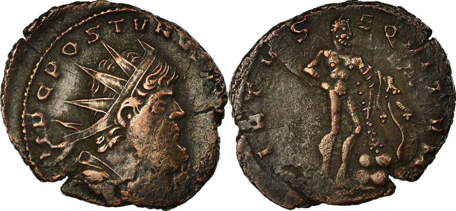 Antoninianus 268 Milan Coin, Aureolus, Milan, Rare, Billon, RIC:389 EF ...