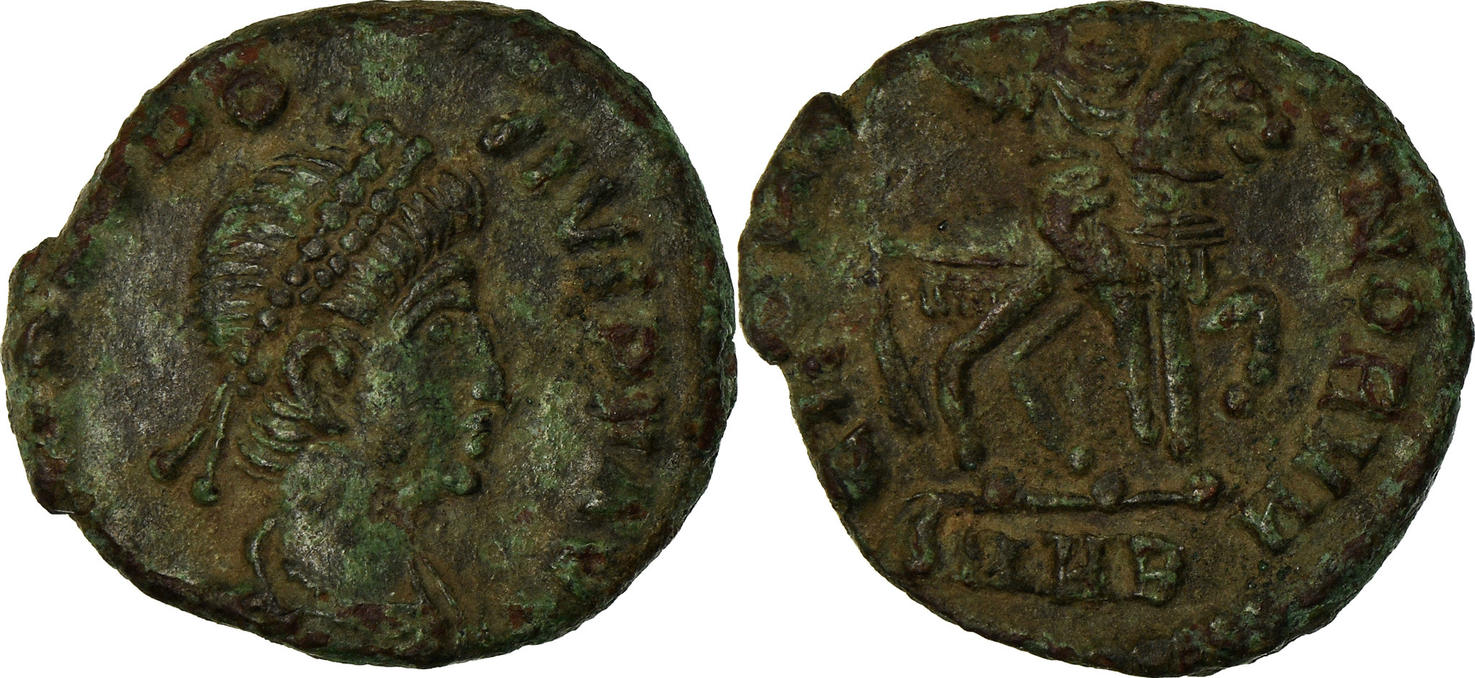 Nummus 393-395 Heraclea Coin, Honorius, Heraclea, Copper, RIC:27 AU(50 ...