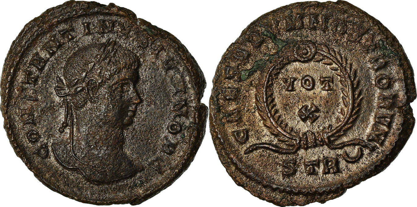 Nummus Coin, Constantine II, Trier, Copper AU(55-58) | MA-Shops