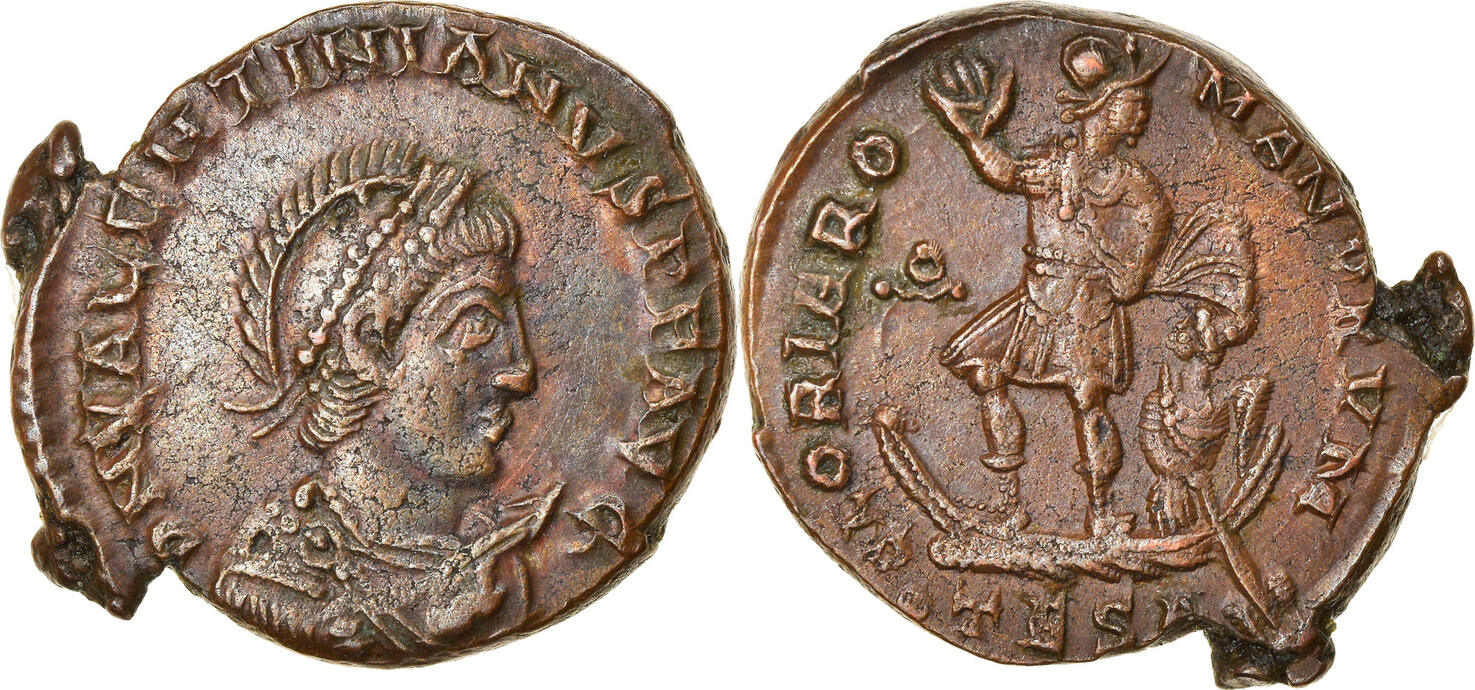 Maiorina pecunia 383-384 Thessalonica Coin, Valentinian II ...
