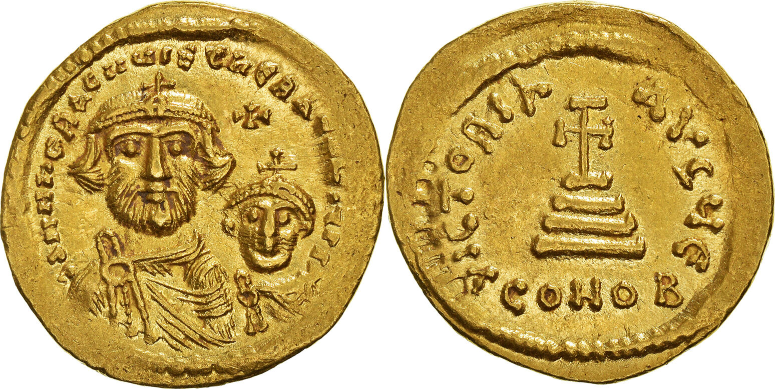 Solidus 616-625 Constantinople Coin, Heraclius & Heraclius Constantin ...