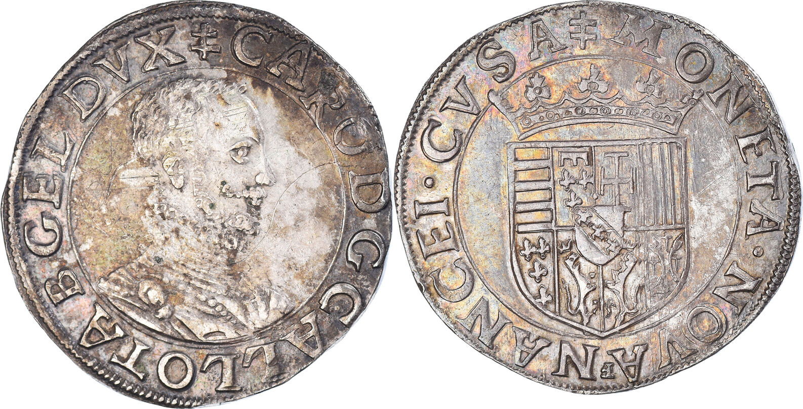 Teston Coin, FRENCH STATES, LORRAINE, Charles III, Nancy, Silver AU(50 ...