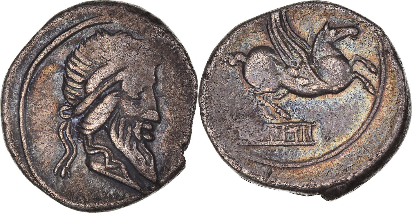 Denarius 90 BC Rome Coin, Ancient Rome, Roman Republic (509 – 27 BC ...