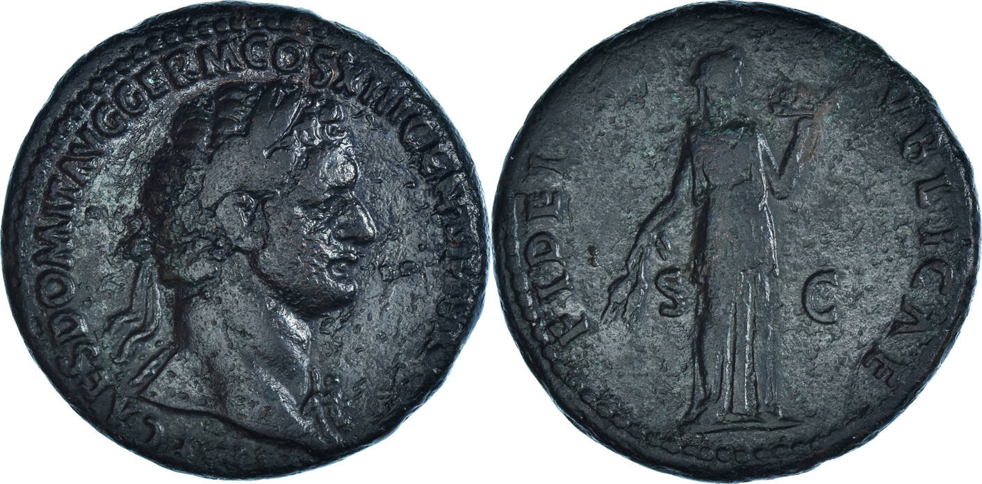 As 87 Rome Coin, Ancient Rome, Roman Empire (27 BC – AD 476), Domitian ...