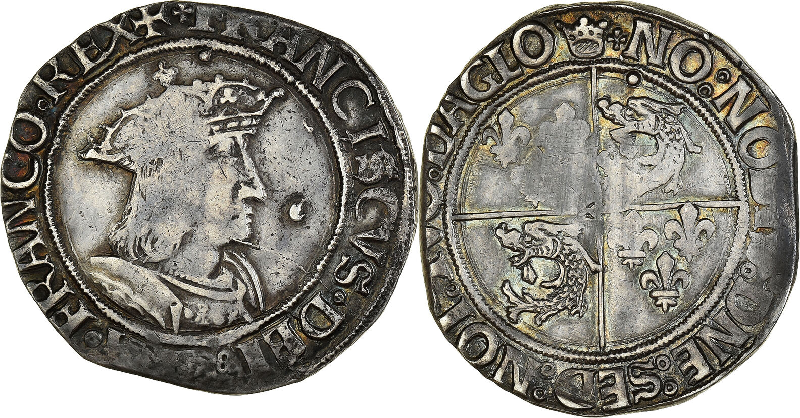 France Teston du Dauphiné François Ier, Cremieu, Silver VF(30-35) | MA ...