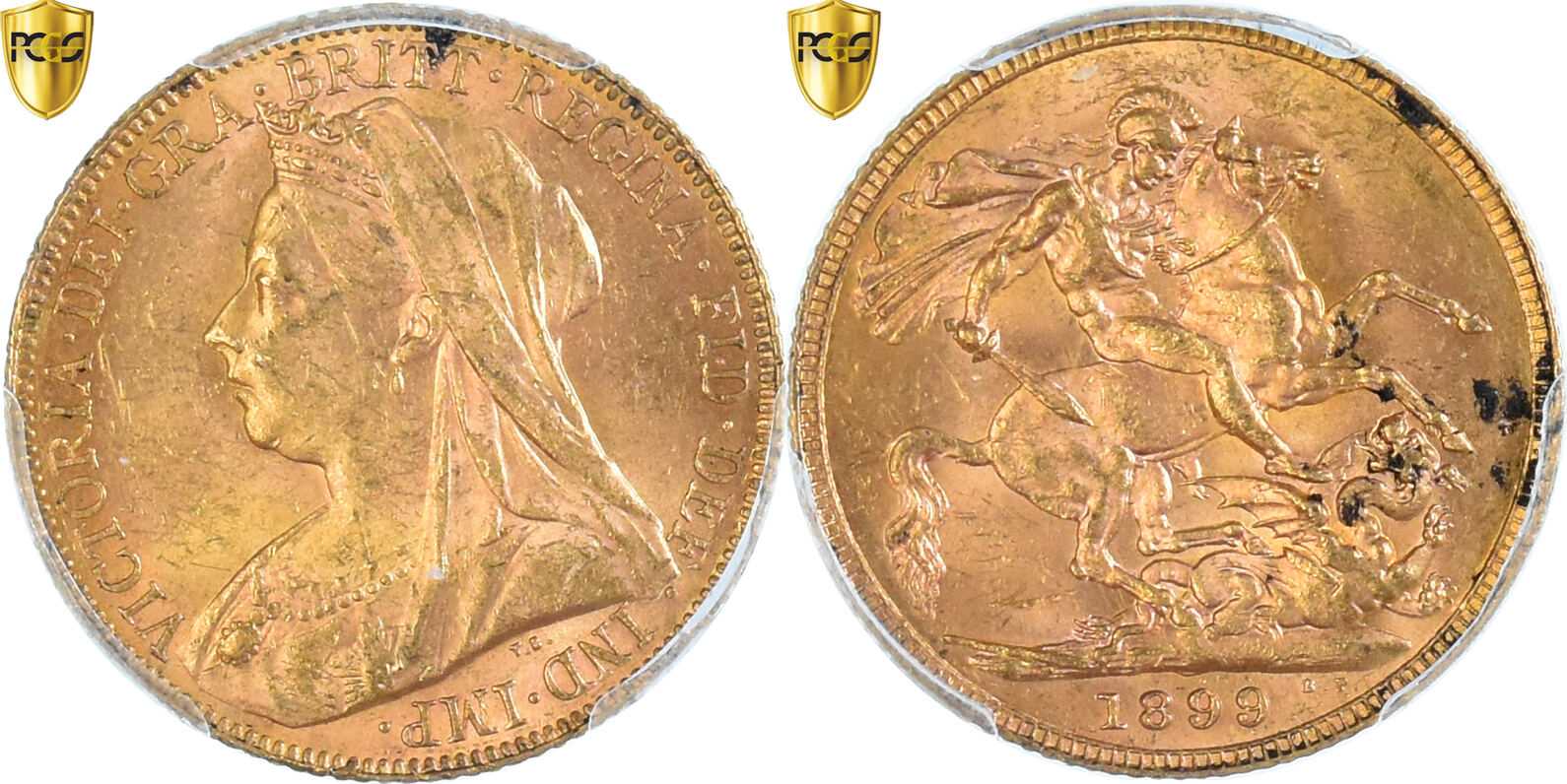 Great Britain Sovereign 1899 London Victoria, London, Gold, PCGS, Spink ...