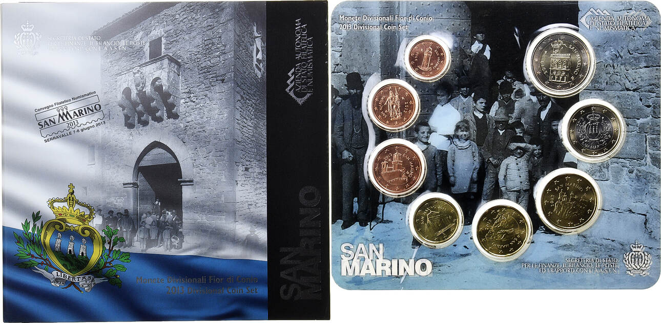 San Marino Set 1 ct. - 2 Euro 2013 Rome Coin card, Rome MS(65-70) | MA ...