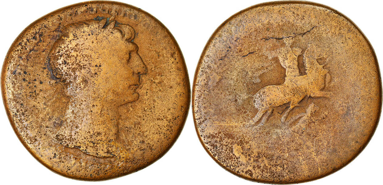 Sesterz 103-111 Rome Coin, Trajan, Rome, Bronze, RIC:534 VG(8-10) | MA ...