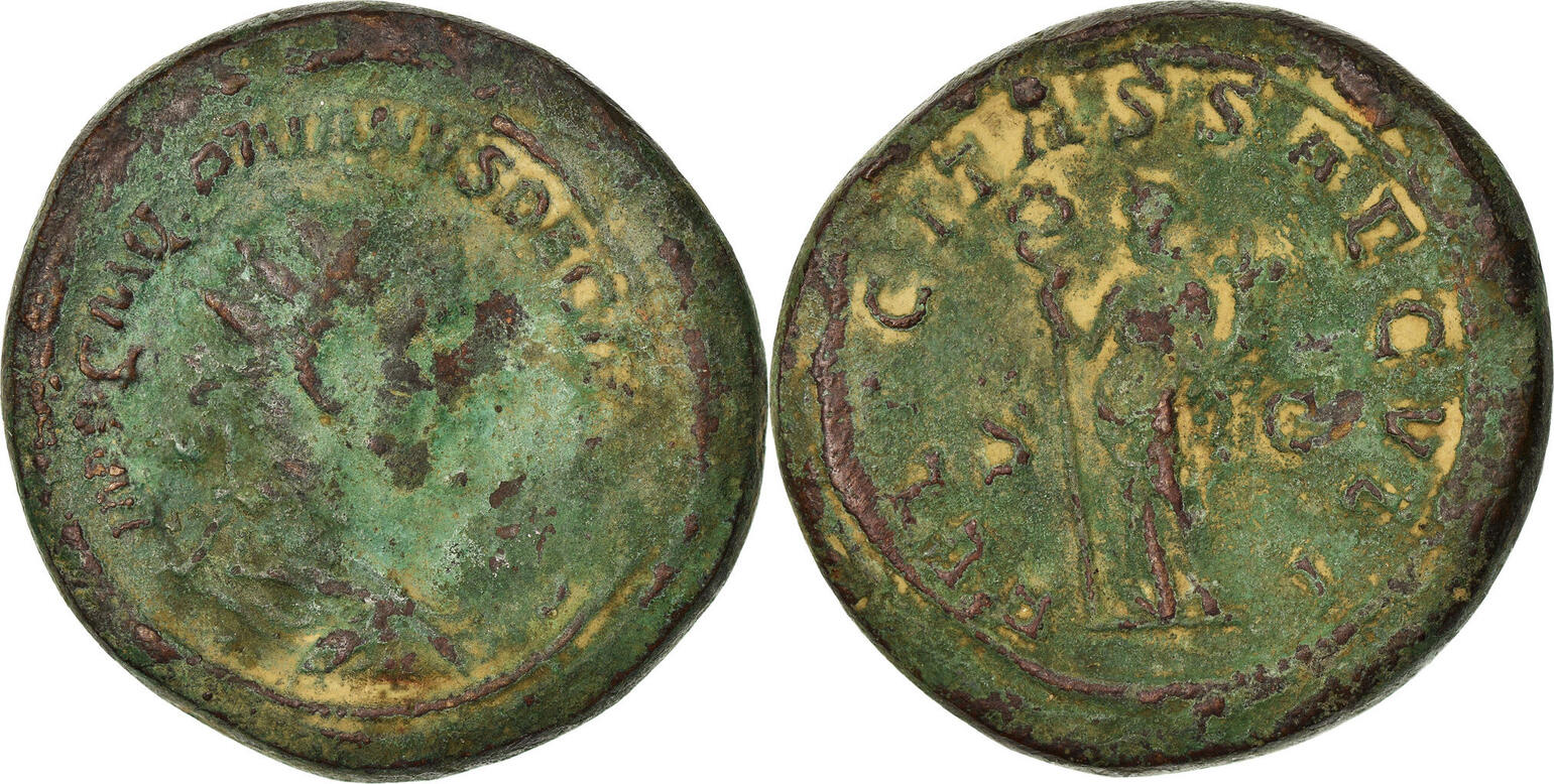 Cast Paduan Double Sestertius 16-17th century Coin, Trajan Decius EF(40 ...