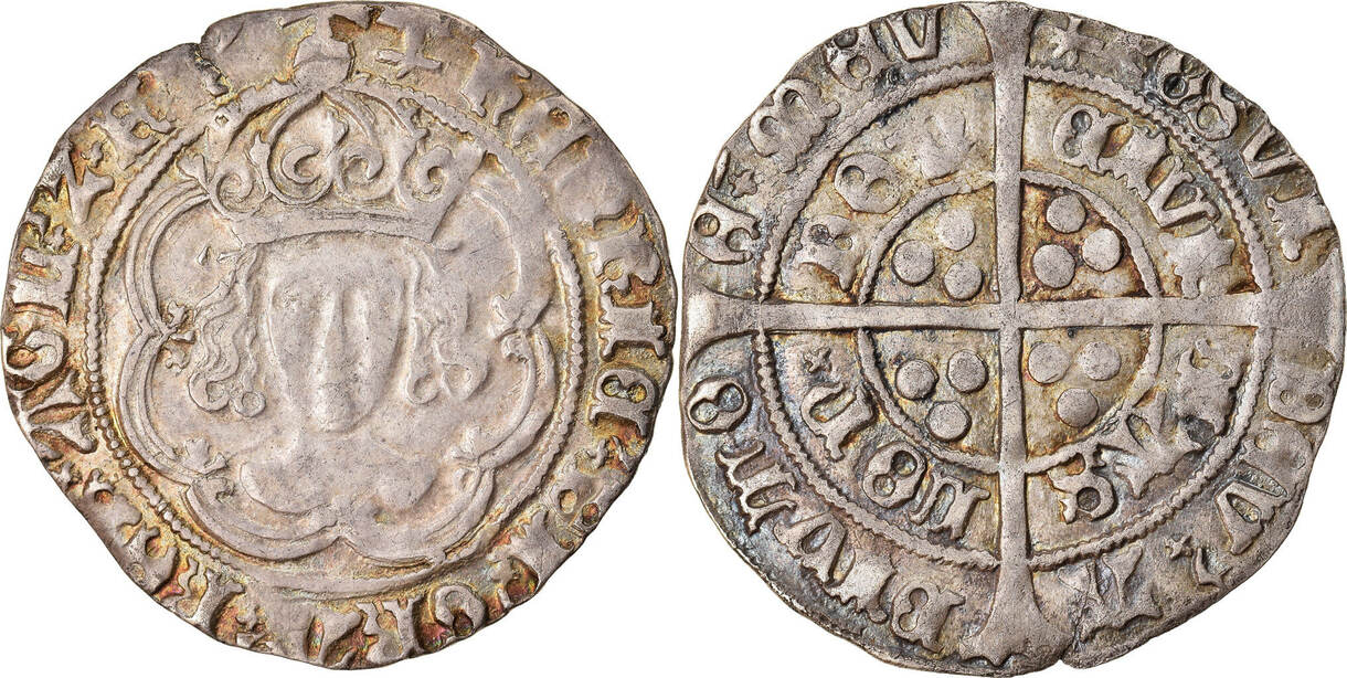 Great Britain Groat 1499-1502 London Coin, Henry VII, London, Silver EF ...