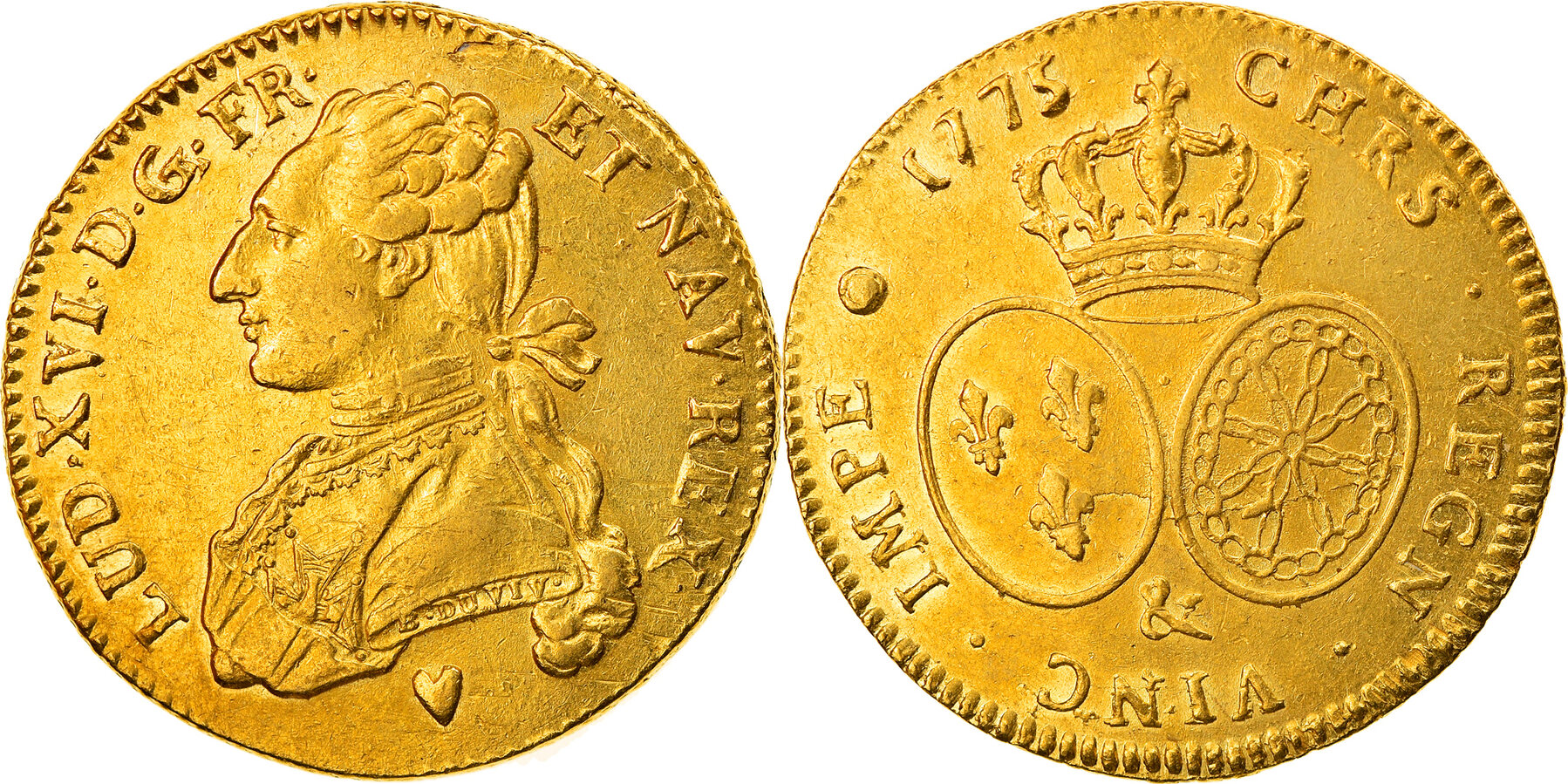 France Double louis d'or au buste habillé 1775 Aix-en-Provence Coin ...