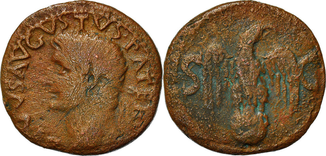 As 34-37 Rome Coin, Divus Augustus, Rome, Bronze, RIC:82 VF(20-25) | MA ...