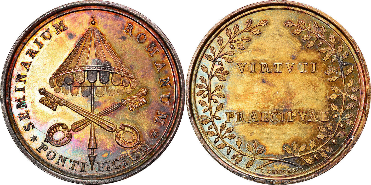 Vatican Medal 1805 Pius VII, Pontifical Roman Seminary, Religions ...