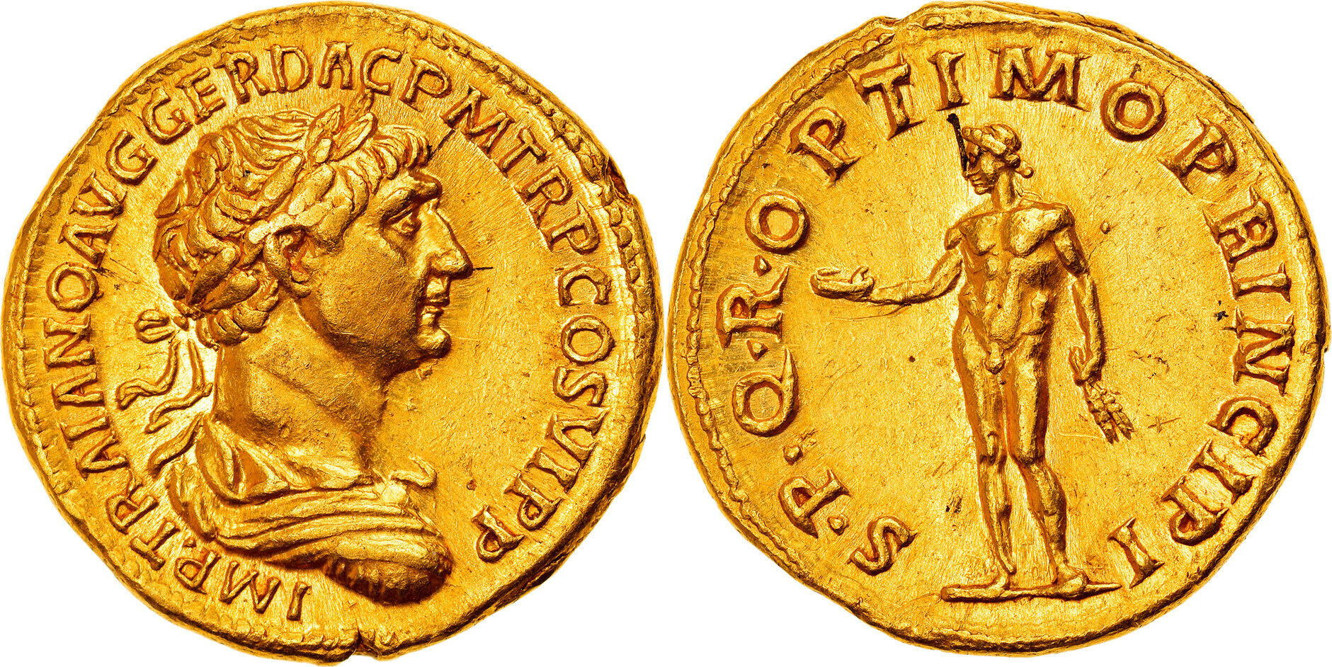 Aureus 113-114 Rome Trajan, Rome, Gold, NGC, RIC:275 AU 5/5-3/5 | MA-Shops