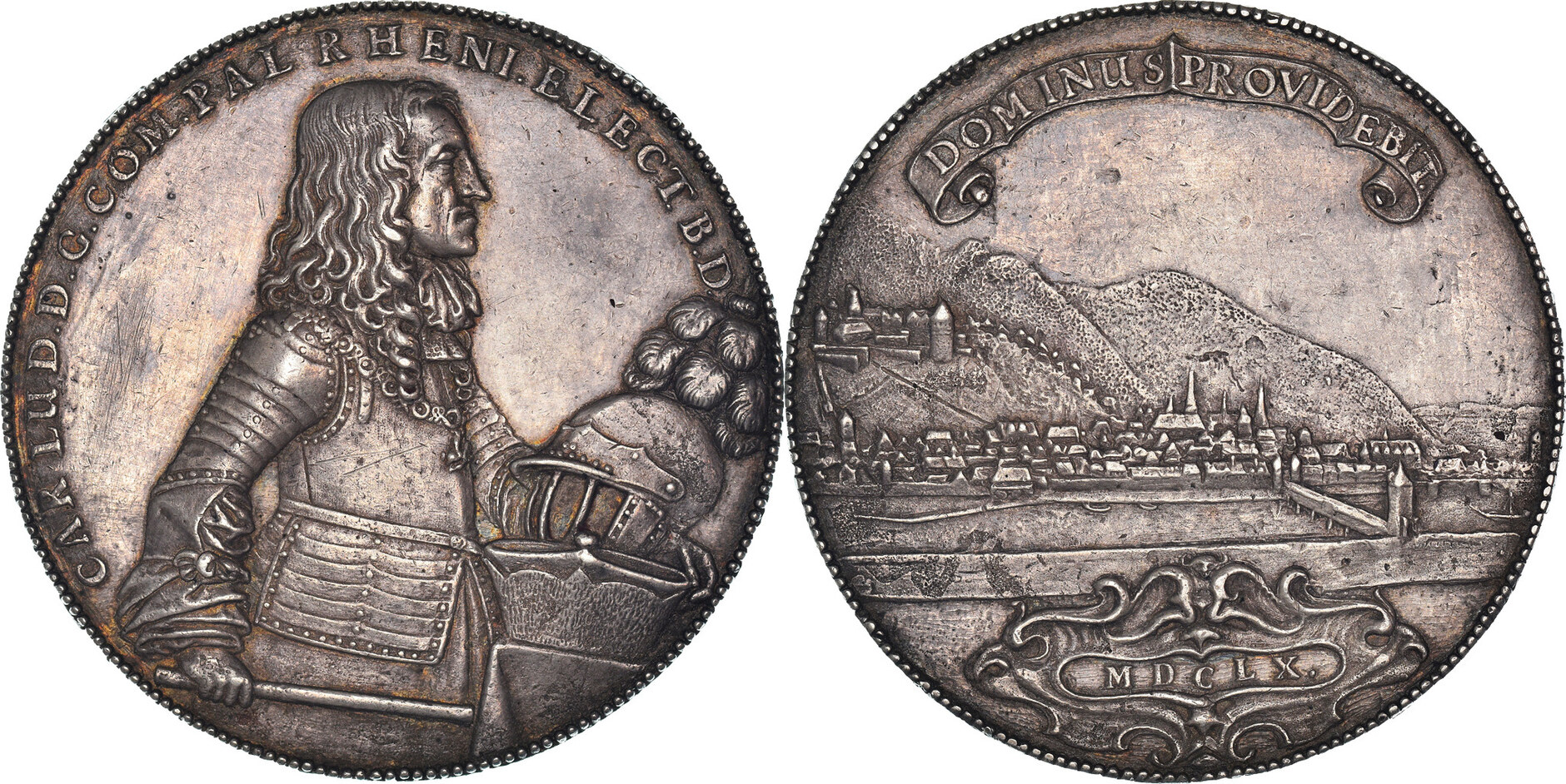 Germany Medal 1660 Karl Ludwig I, Heidelberg, Silver, J. Linck AU(55-58 ...