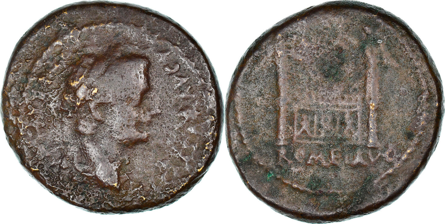 Quadrans Coin, Augustus, Lyon - Lugdunum, Bronze, RIC:231 VF(20-25 ...