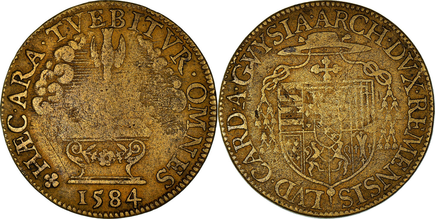 France Token 1584 Royal, Copper, Feuardent:7925 EF(40-45) | MA-Shops