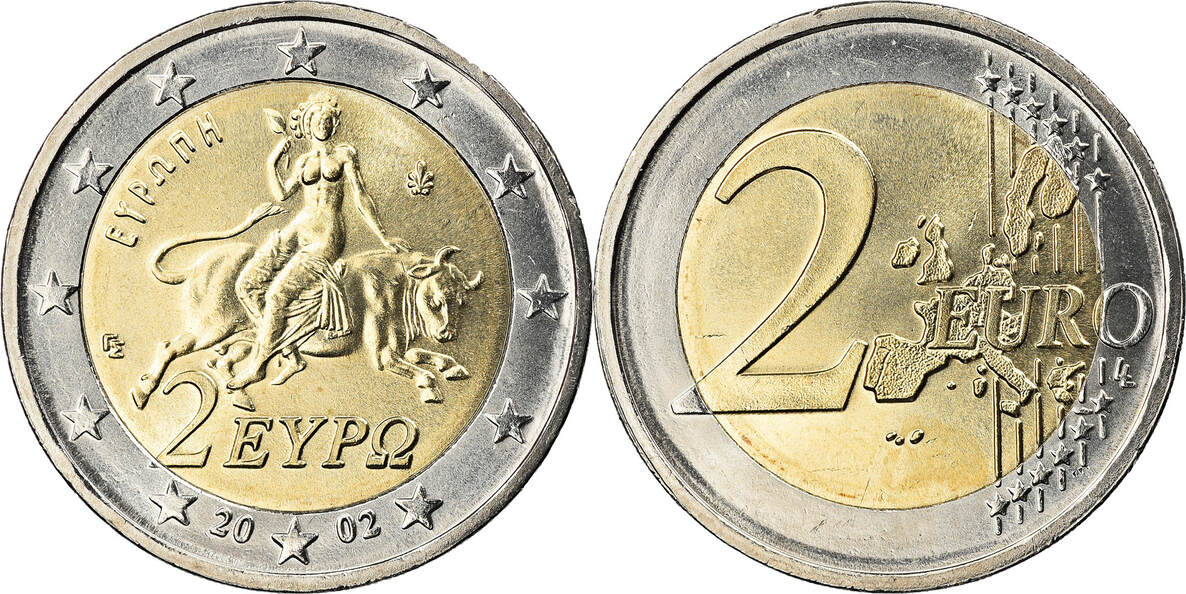 Greece 2 Euro 2002 Athens Athens, Bi-Metallic, KM:188 MS(63) | MA-Shops