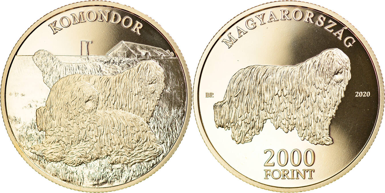 Hungary 2000 Forint 2020 Budapest Coin, Budapest, Komondor - Lévrier ...