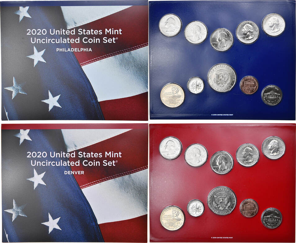 United States Set 2020 Coin, cent to dollar MS(63) | MA-Shops
