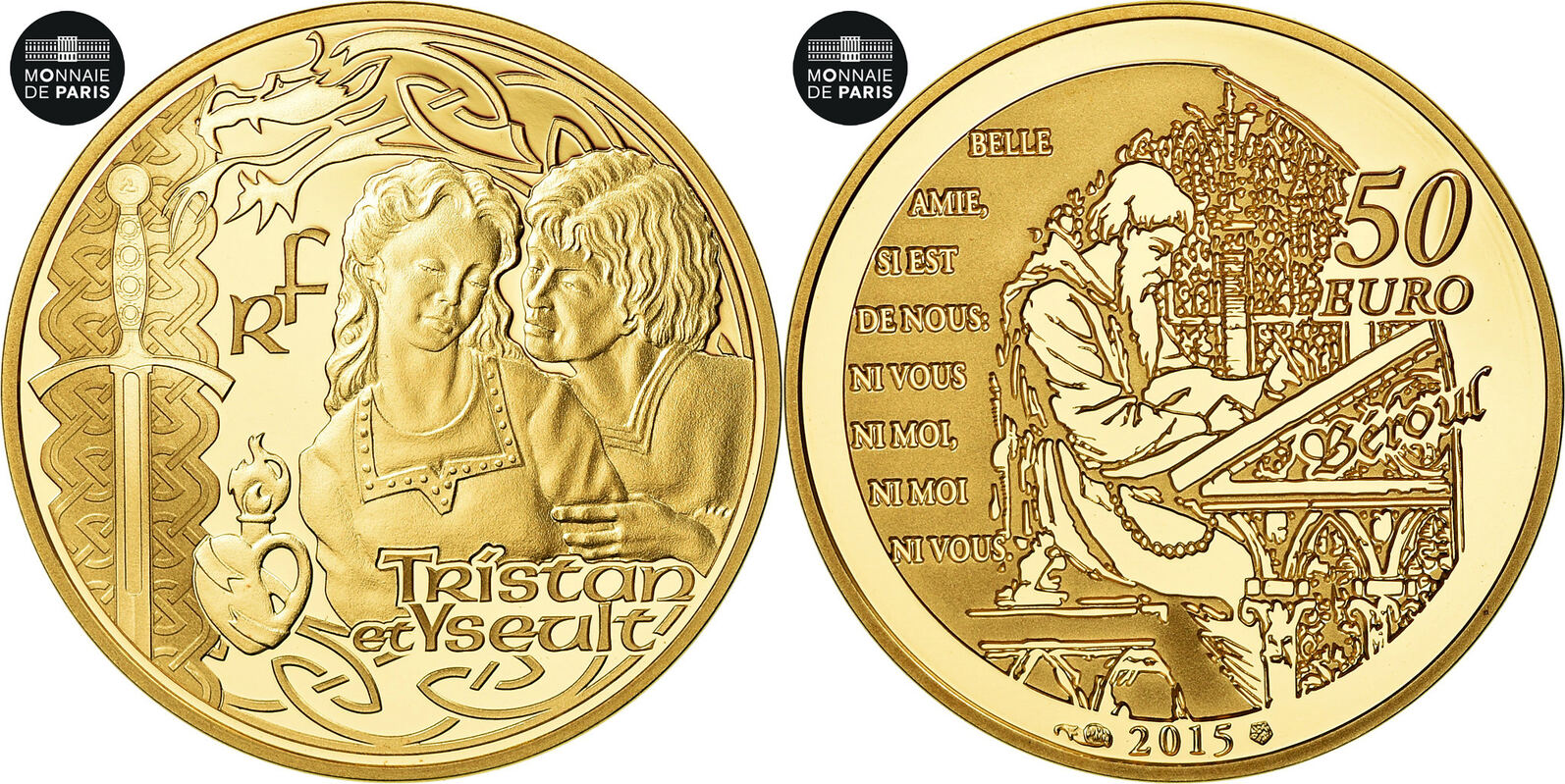France 50 Euro 2015 Paris Coin, Monnaie de Paris, Gold MS(65-70) | MA-Shops