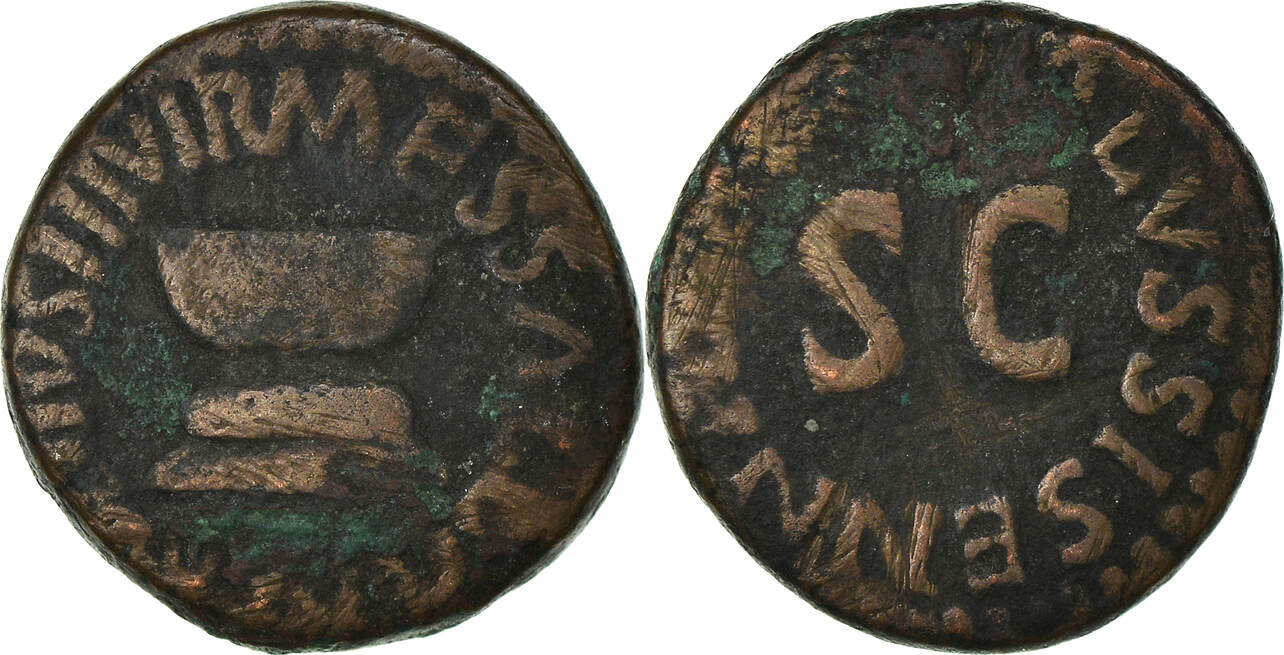 Quadrans Coin, Augustus, Rome, Bronze, Cohen:352 VF(30-35) | MA-Shops