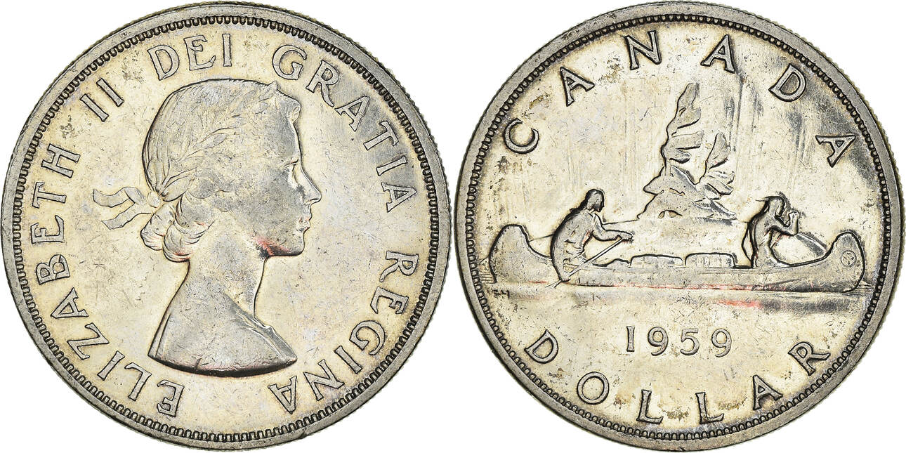 Canada Dollar 1959 Royal Canadian Mint Coin, Elizabeth II, Royal ...