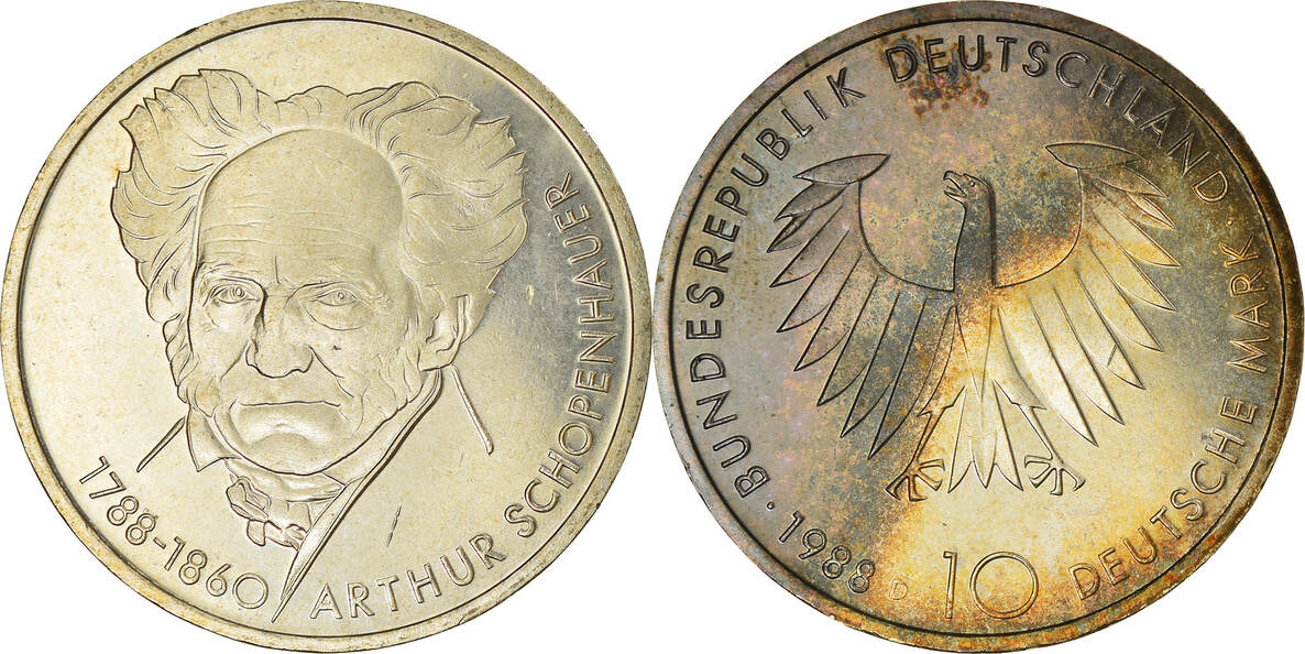 GERMANY - FEDERAL REPUBLIC 10 Mark 1988 D Coin, Munich, Germany AU(50 ...