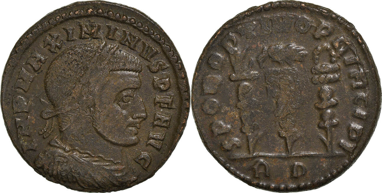 Follis 312-313 Rome Coin, Maximinus II, Rome, Copper, RIC:348b EF(40-45 ...